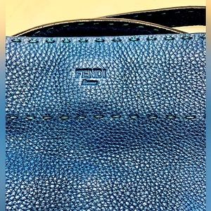 Fendi | Bags | Auth Fendi Cuoio Romano Blue Selleria Cleather 2way Anna ...